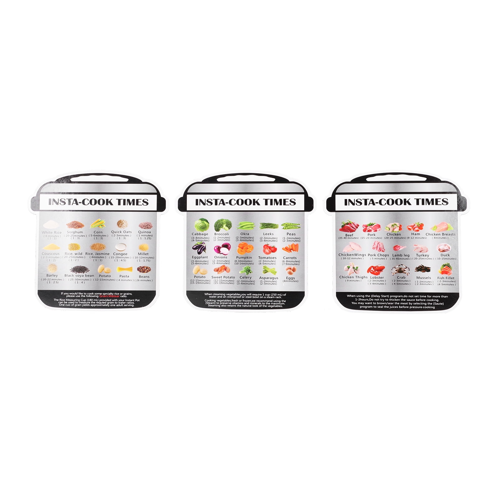 3Pcs Cooking Magnetic Sheet Pressure Cooker Grain Vegetable Meat ...