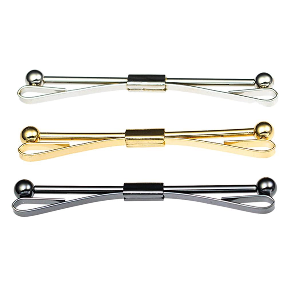 3Pcs Copper Collar Bar Shirt Clip Men's Shirt Suit Plated Metal Collar ...