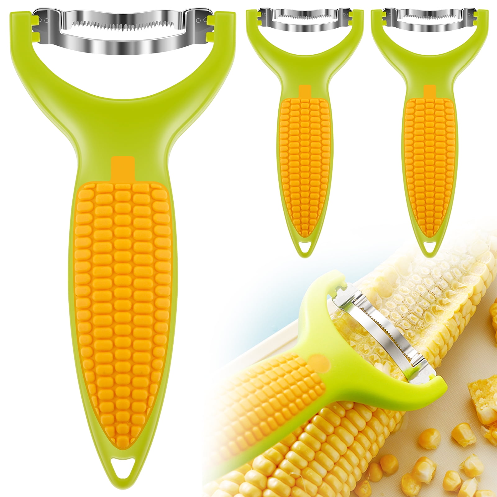 3Pcs Corn Cob Peeler 304 Stainless Steel Blade Corn Stripper Manual ...