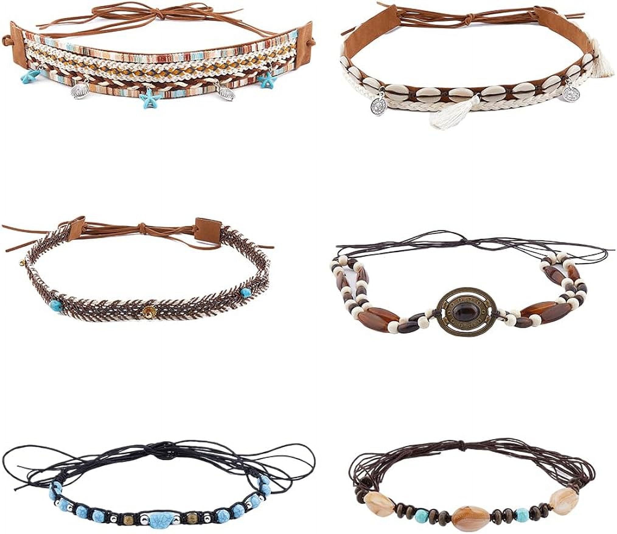 3Pcs Cowboy Hat Bands with Alloy Clasp Buckle Imitation Leather Braided ...