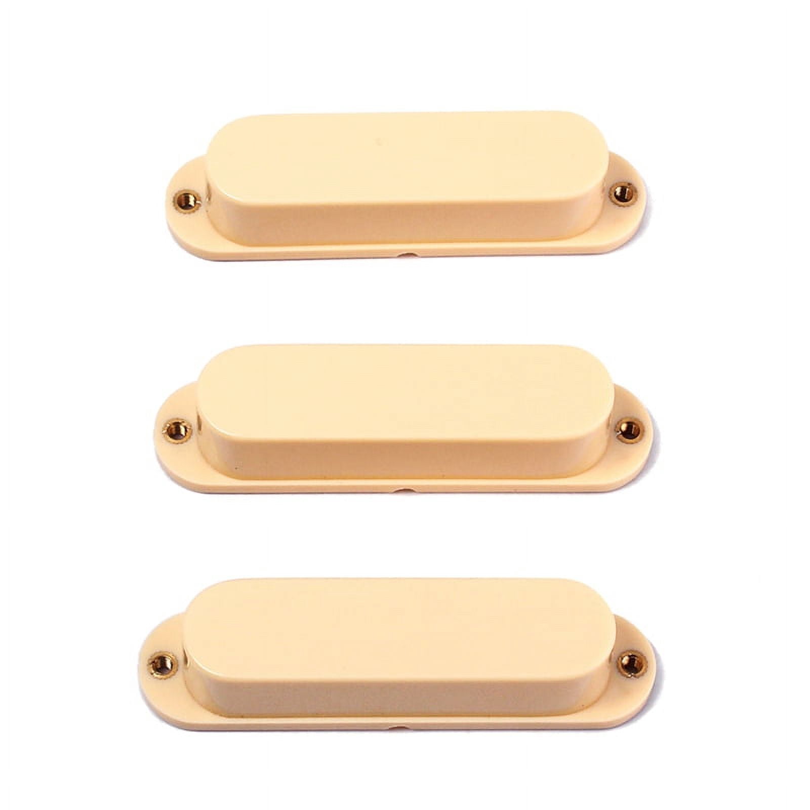 3Pcs Cream No Hole Closed Single Coil Pick Up Covers for Style Electric ...