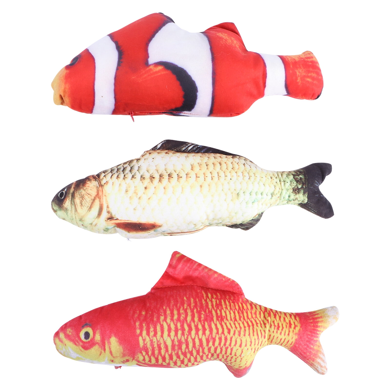 BESTOYARD 3Pcs 3D Fish Cushion Plush Fish Shape Pillow for Cat Use ...