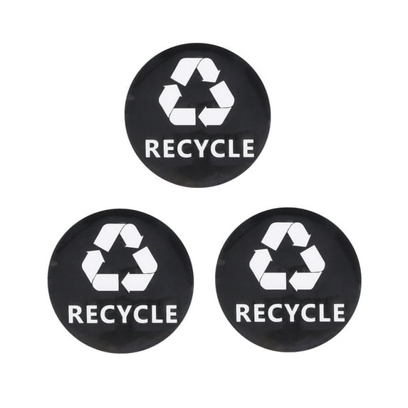 3Pcs Creative Garbage Can Trash Bin Recycle Symbol Stickers Waterproof ...