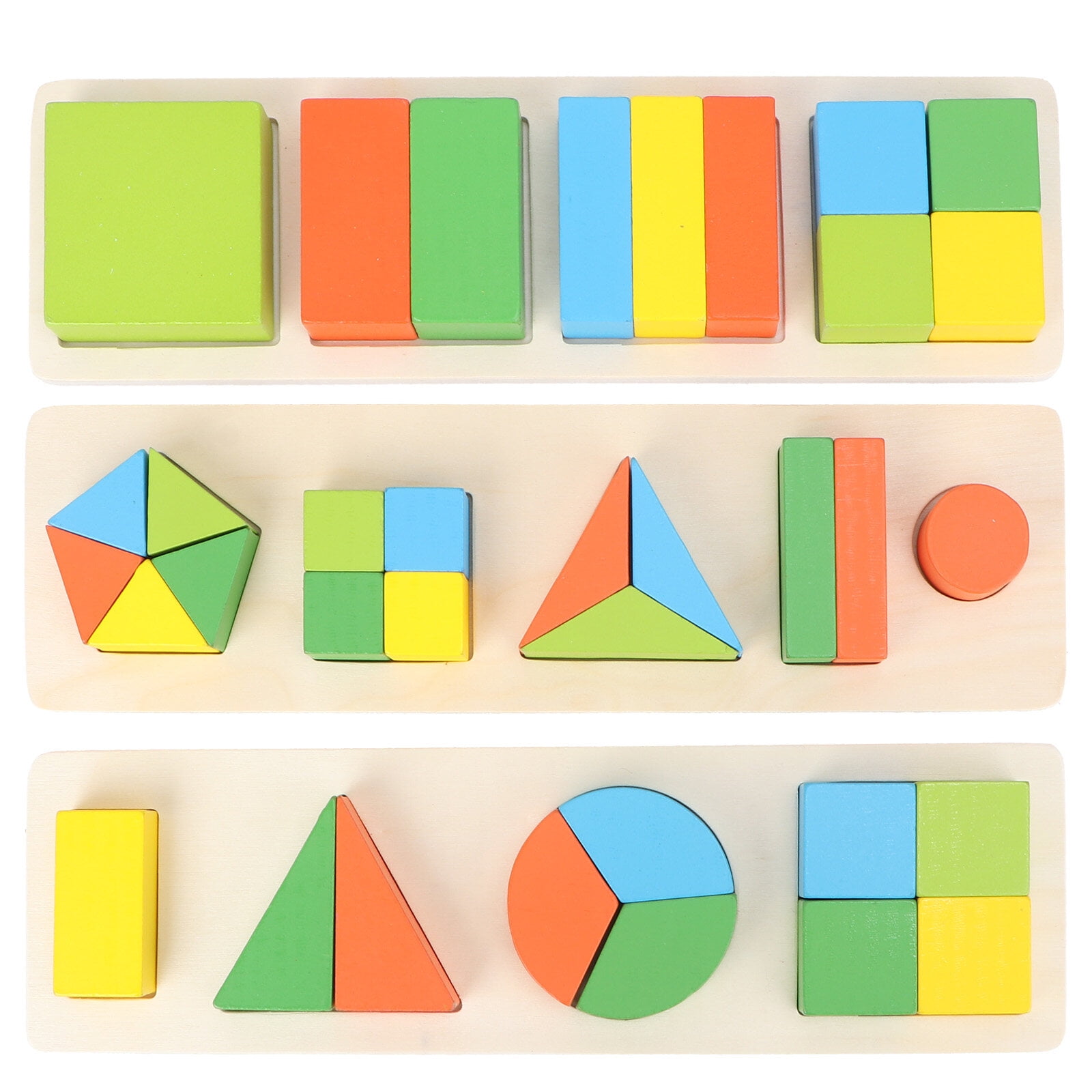3Pcs Creative Geometric Board Shape Matching Toy Kids Plaything Random ...