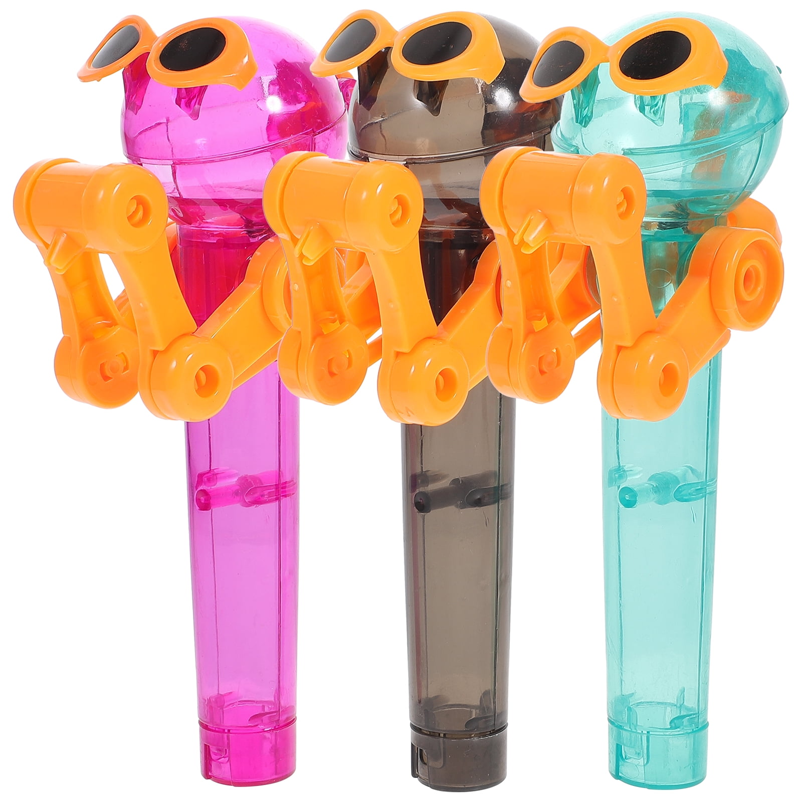 HOMEMAXS 3Pcs Fun Lollipop Robot Toys Travel Lollipop Pop up Holder ...