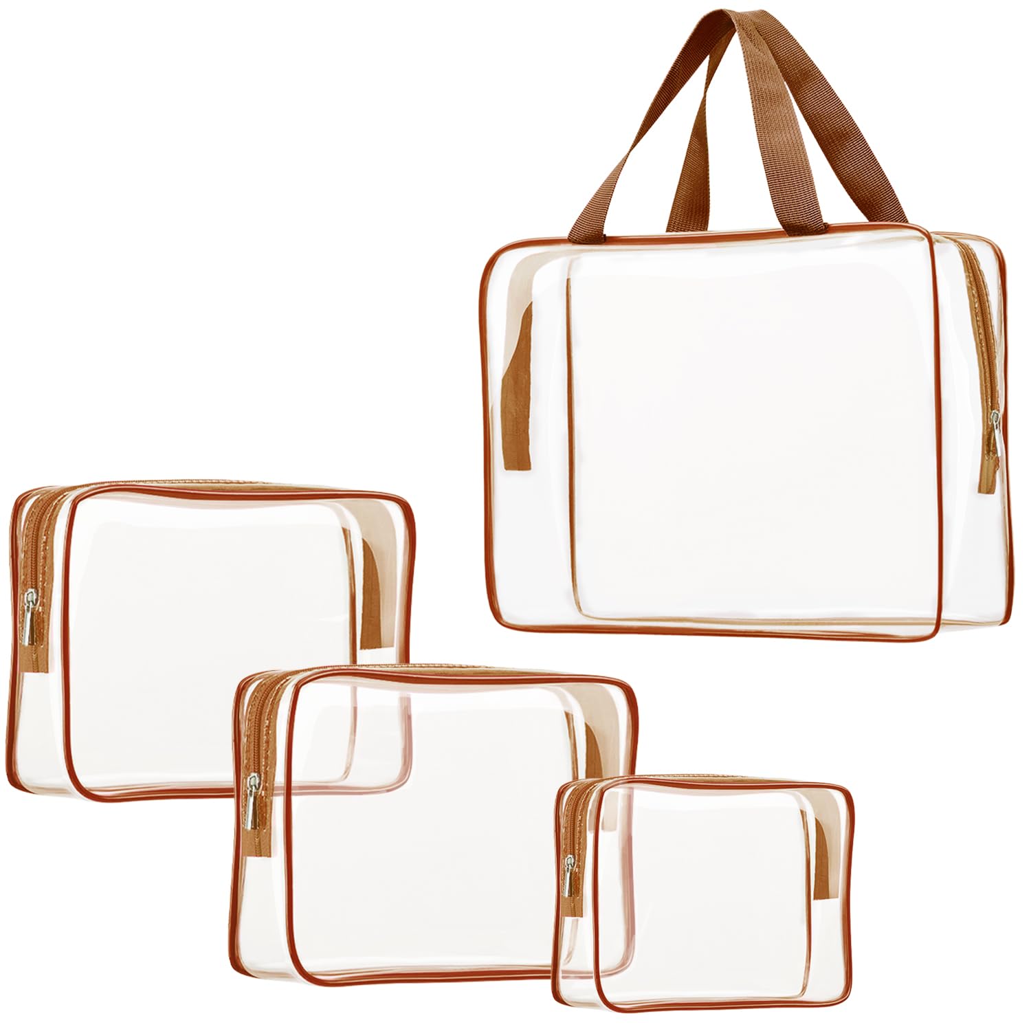 3Pcs Crystal Clear PVC Travel Toiletry Bag Kit for Women Men ...