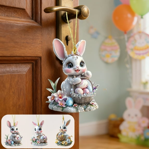3Pcs Cute Easter Bunny Hanging Ornament under $5! Kadlawus Cute Easter ...