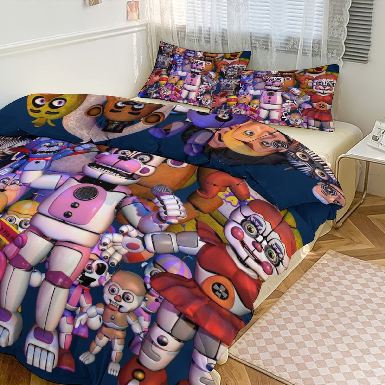 3Pcs Cute Five Nights At Freddy's Bedding Set Anime Horror Game ...