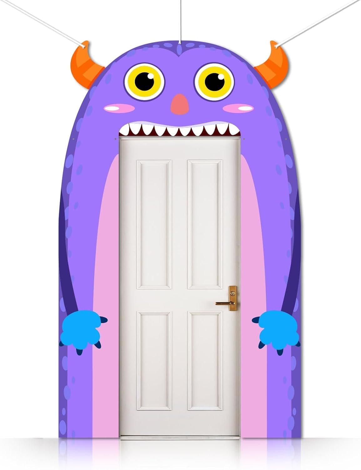 3Pcs Cute Monsters Decorations Porch Sign Banner Monster Theme Party ...
