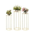 3Pcs Cylinder Stands For Party Gold Metal Cylinder Display Holder Cake ...
