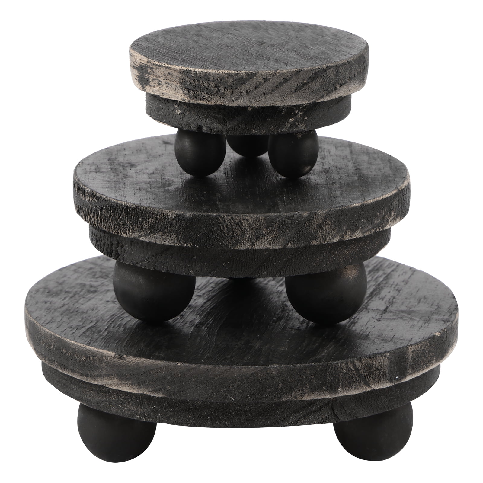 3Pcs Décor Wood Risers 3 Size Stackable Wooden Stool Display Stand ...