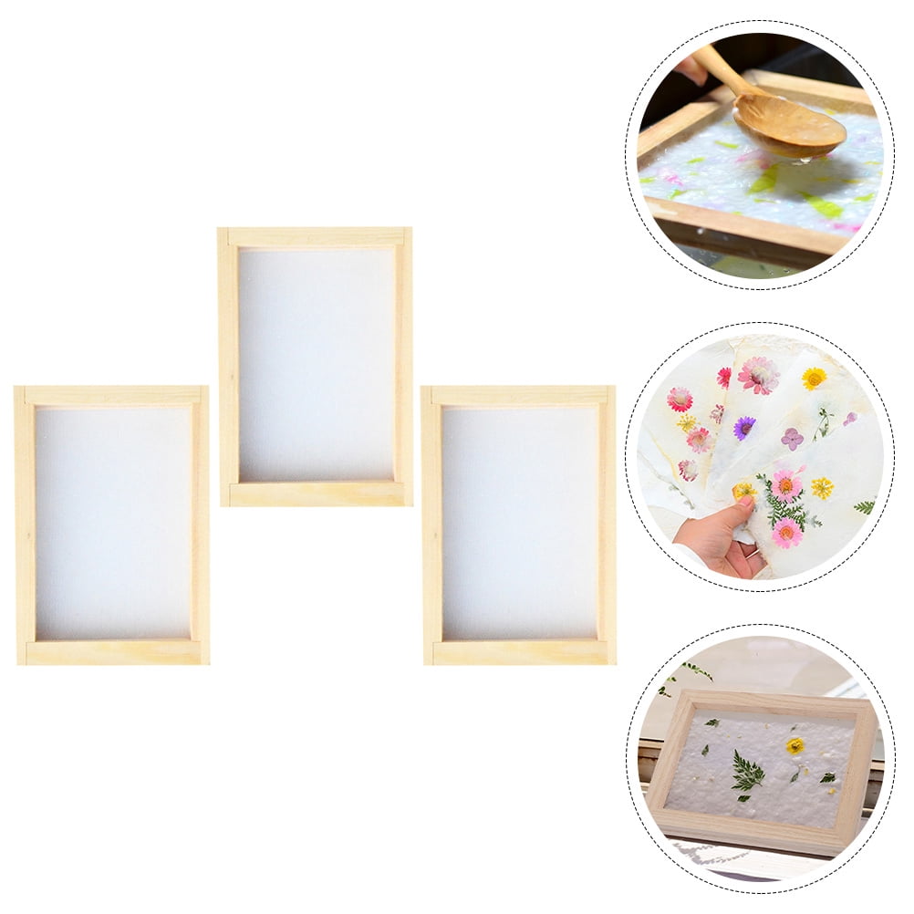 PENIKOKO Paper Making Screen Kit Wooden For Kids Educational Tool 3Pcs ...