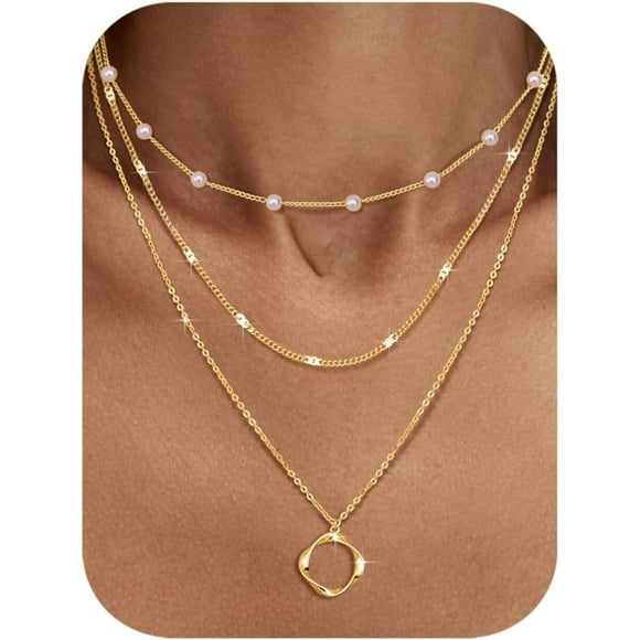 22k Gold Pearl Necklace Set