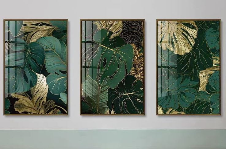 3Pcs Dark Floral Canvas Wall Art Set Dark Academia Flower Prints Vintage Botanical Wall Painting ...