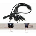 3Pcs Dc 1 Female To 8 Male Power Splitter Cable For Cctv Security ...