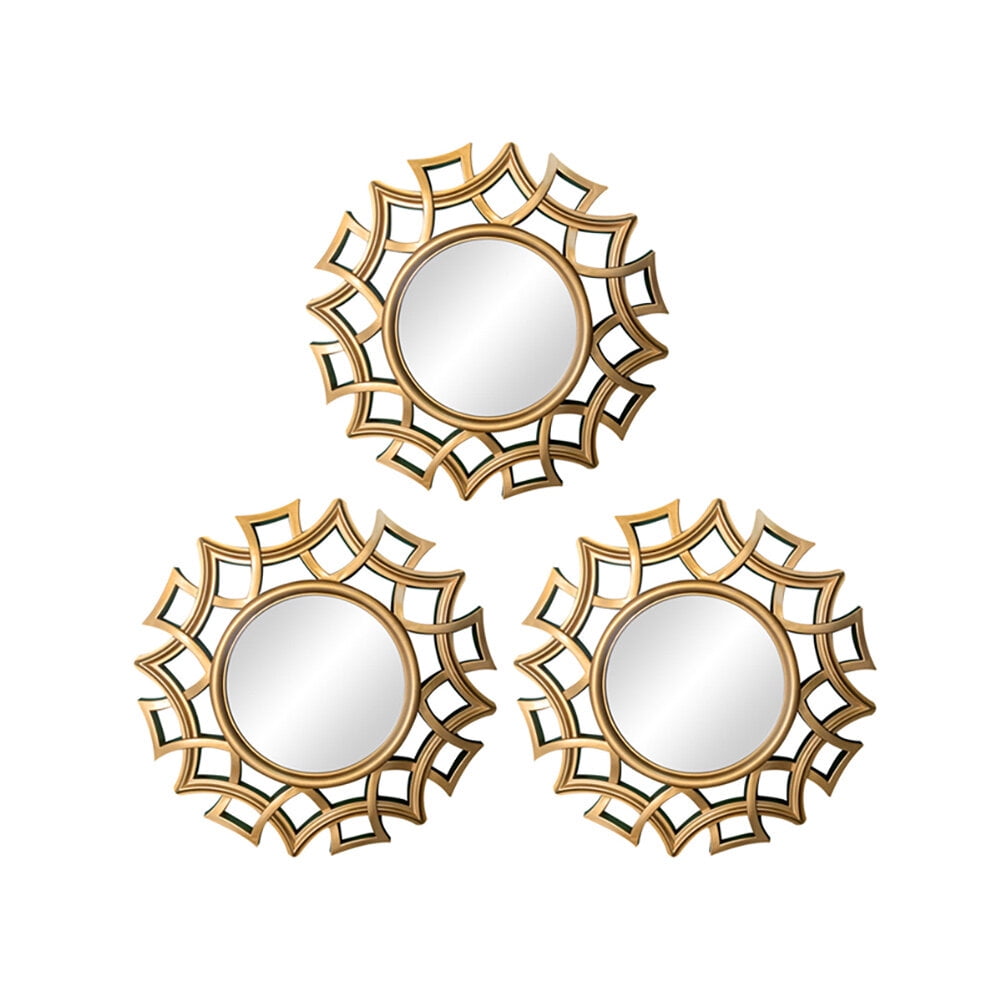 NUOLUX 3Pcs Round Vintage Decorative Wall Mirror, Retro Hanging Pendant ...