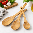 3Pcs Different Size Spoon Set Solid Wood Kitchen Utensils For Cooking ...