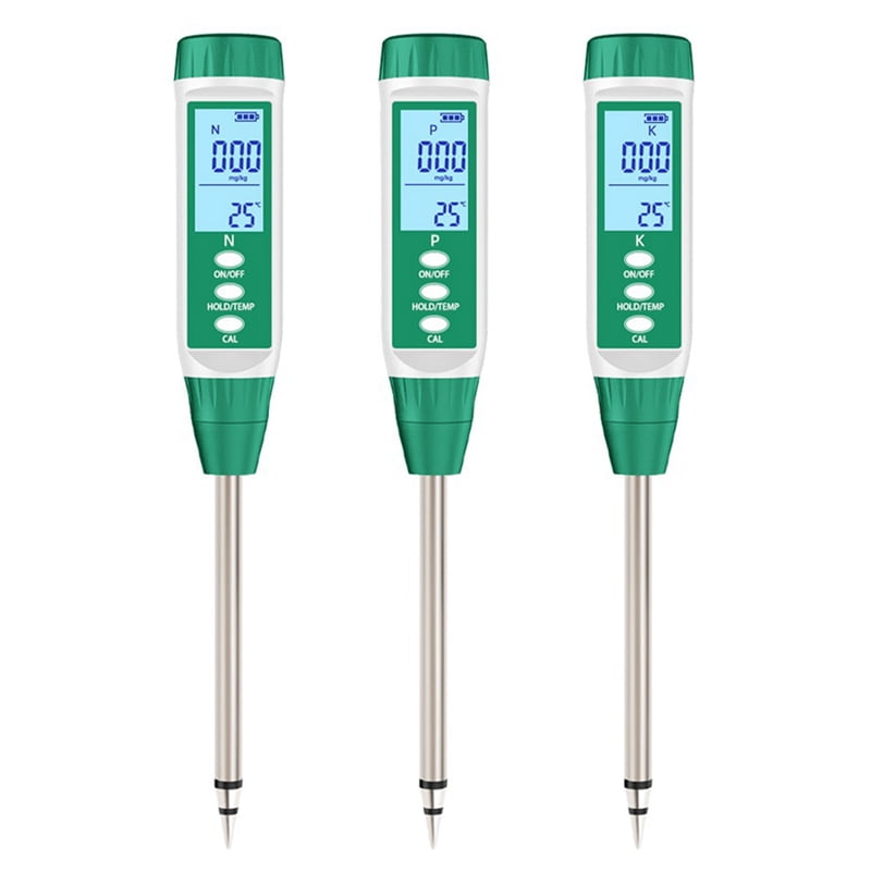 3Pcs Digital Soil Nutrient Tester Soil Meter -K Nitrogen/Phosphorus ...