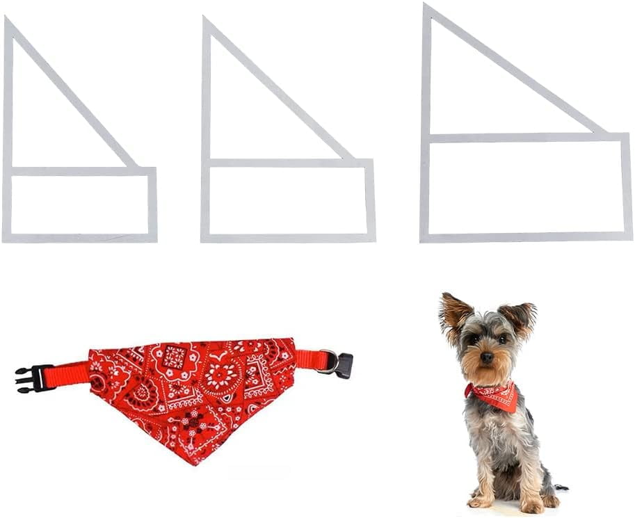 3Pcs Dog Bandana Sewing Template Set 3 Size Triangle Template Sewing ...