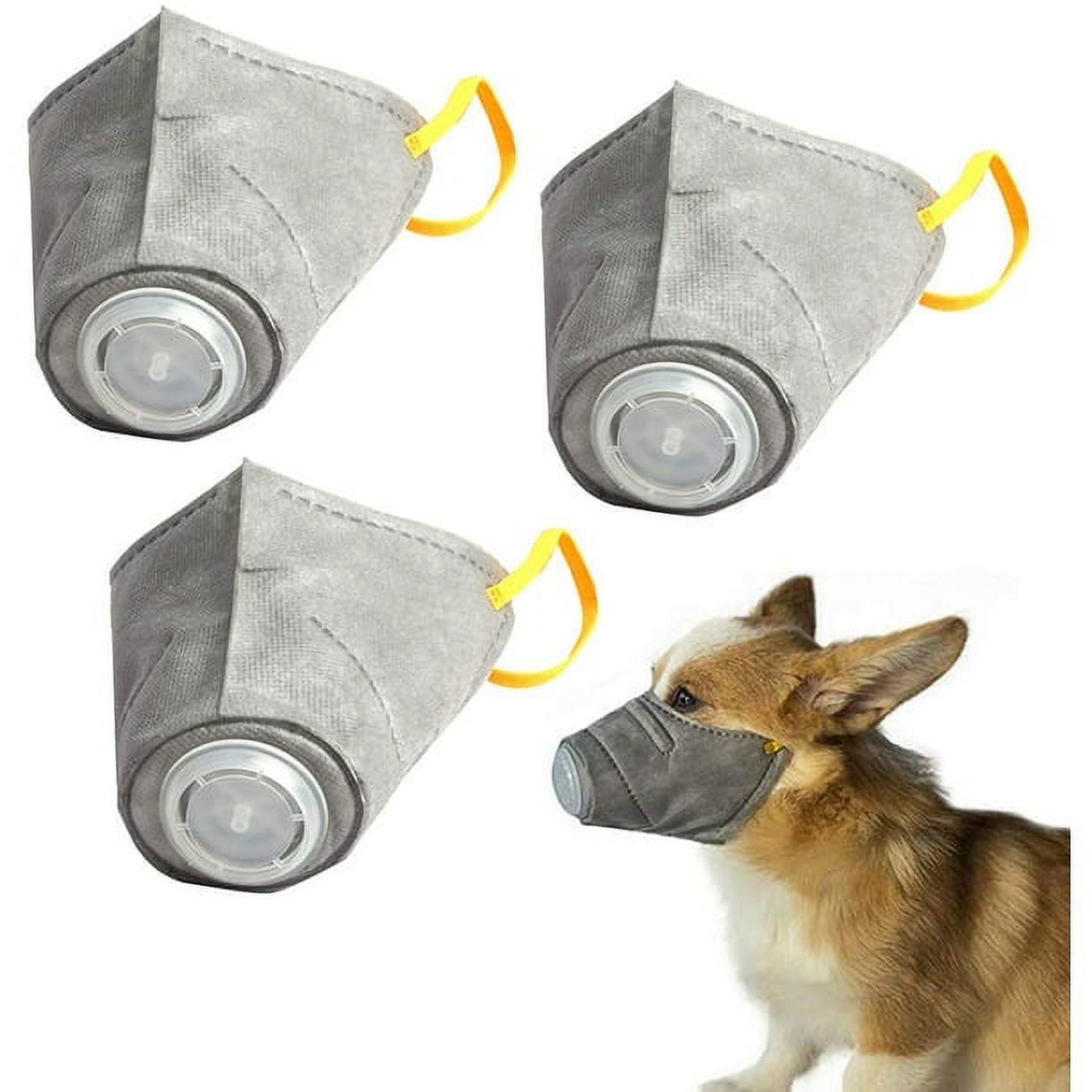 3Pcs Dog Mask, Reusable, Breathable, Soft Cotton Face Mask Muzzle Mask ...