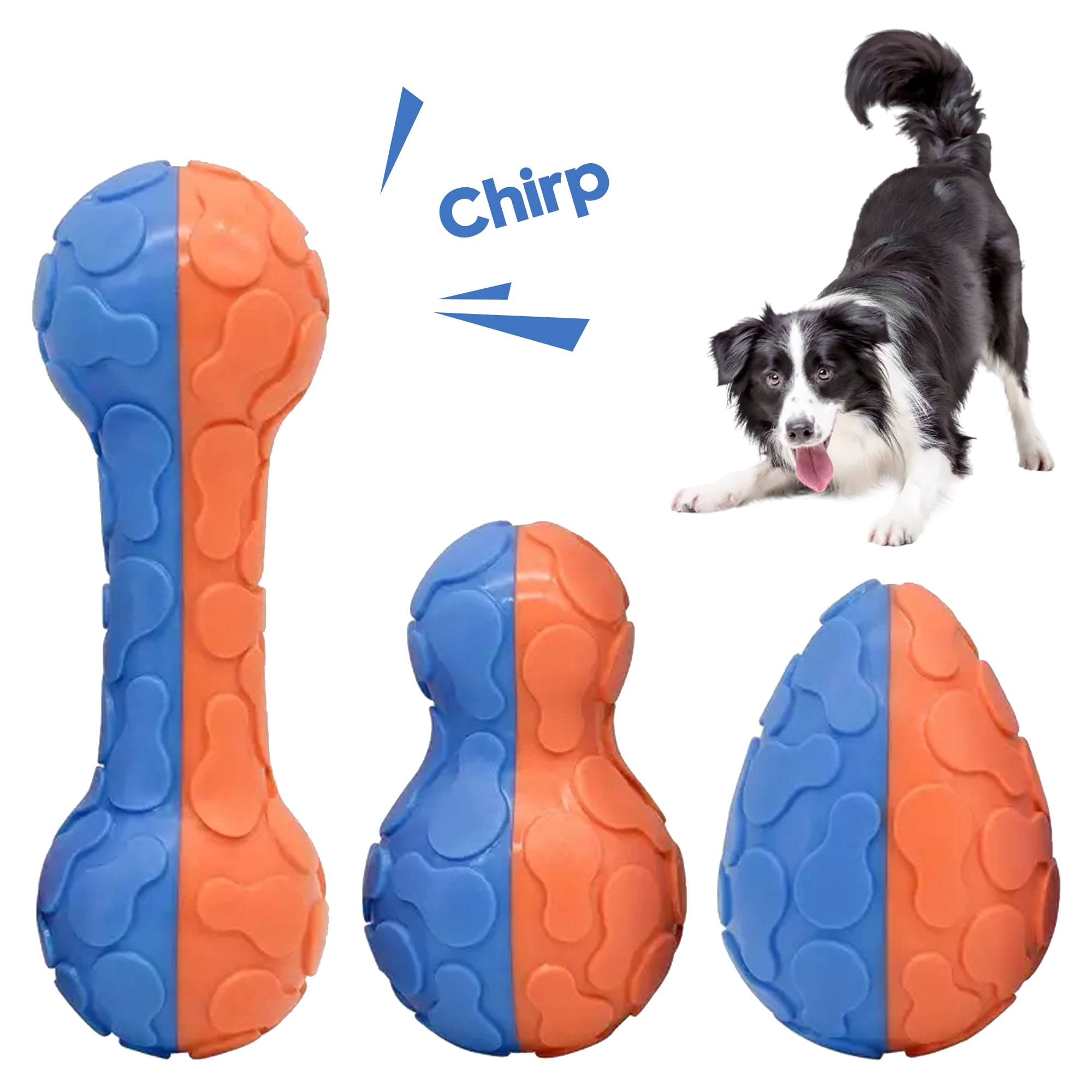 3Pcs Dog Squeaky Toys for Aggressive Chewers, Durable Dog Chew Toys for Large Medium Breed Dog ...