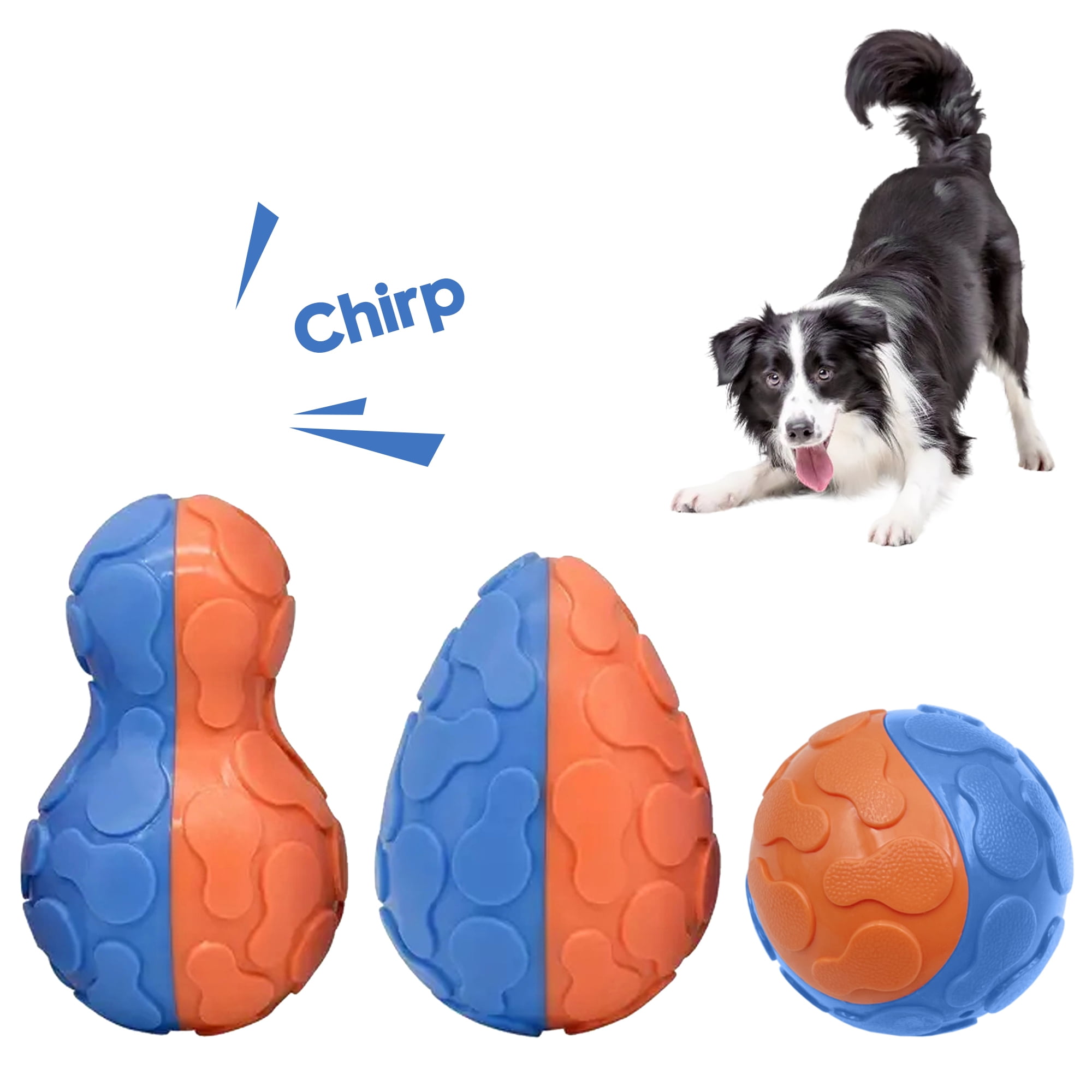 3Pcs Dog Squeaky Toys for Aggressive Chewers, Durable Dog Chew Toys for Large Medium Breed Dog ...