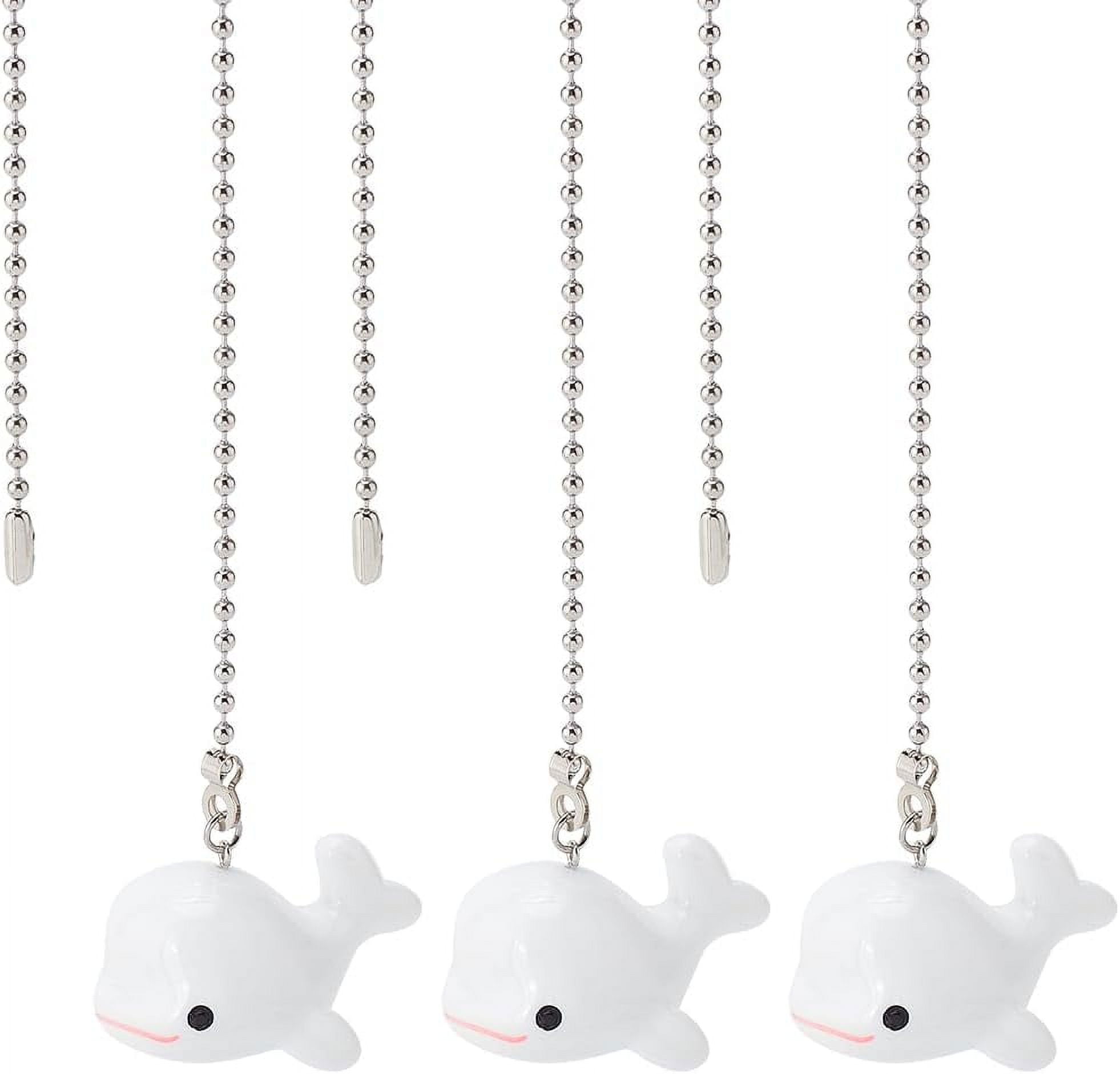 3Pcs Dolphin Ceiling Fan Pull Chain Extenders Opaque Resin Ceiling Fan ...