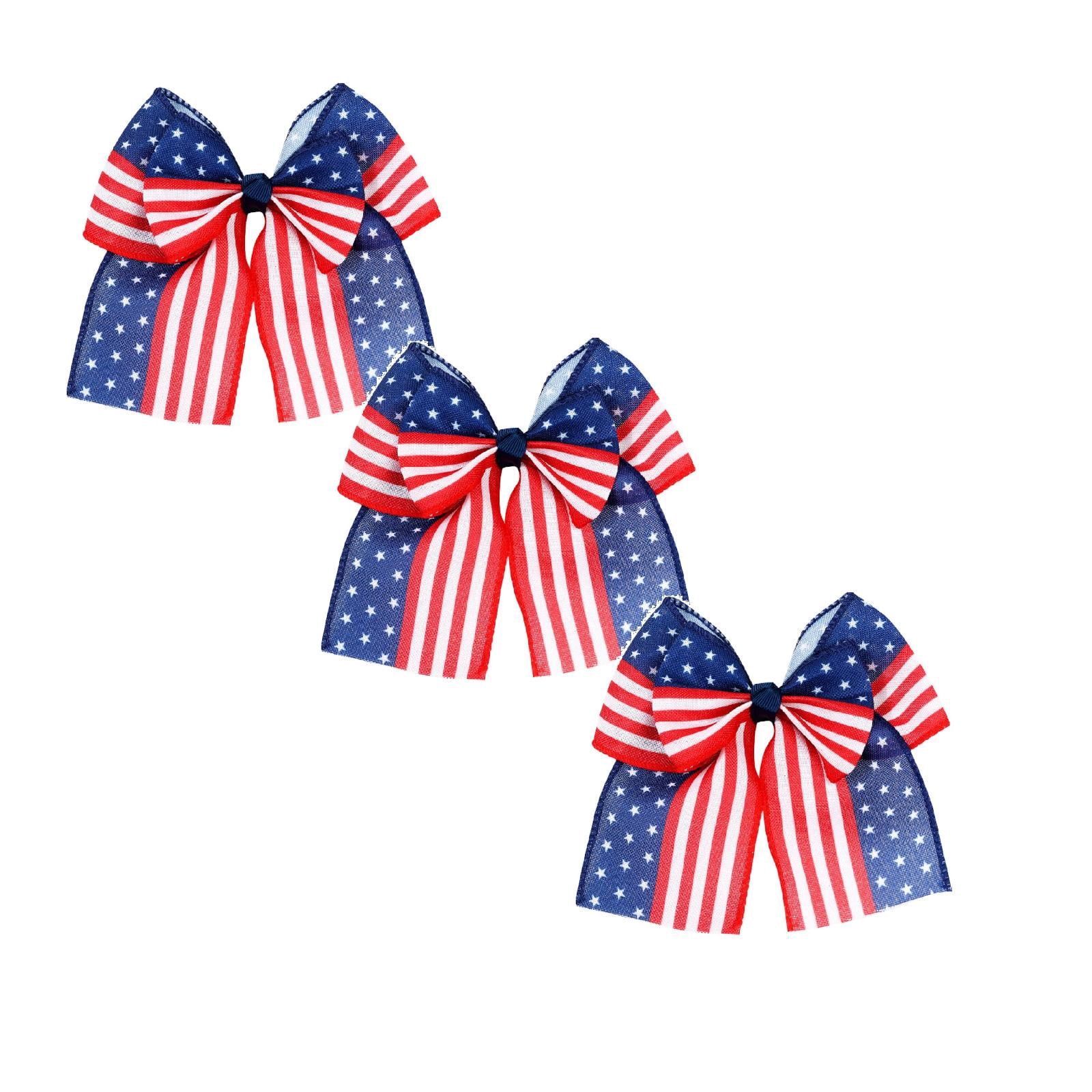 3Pcs Double Layer Bow Decoration With Clip Wire Edged Stereoscopic ...