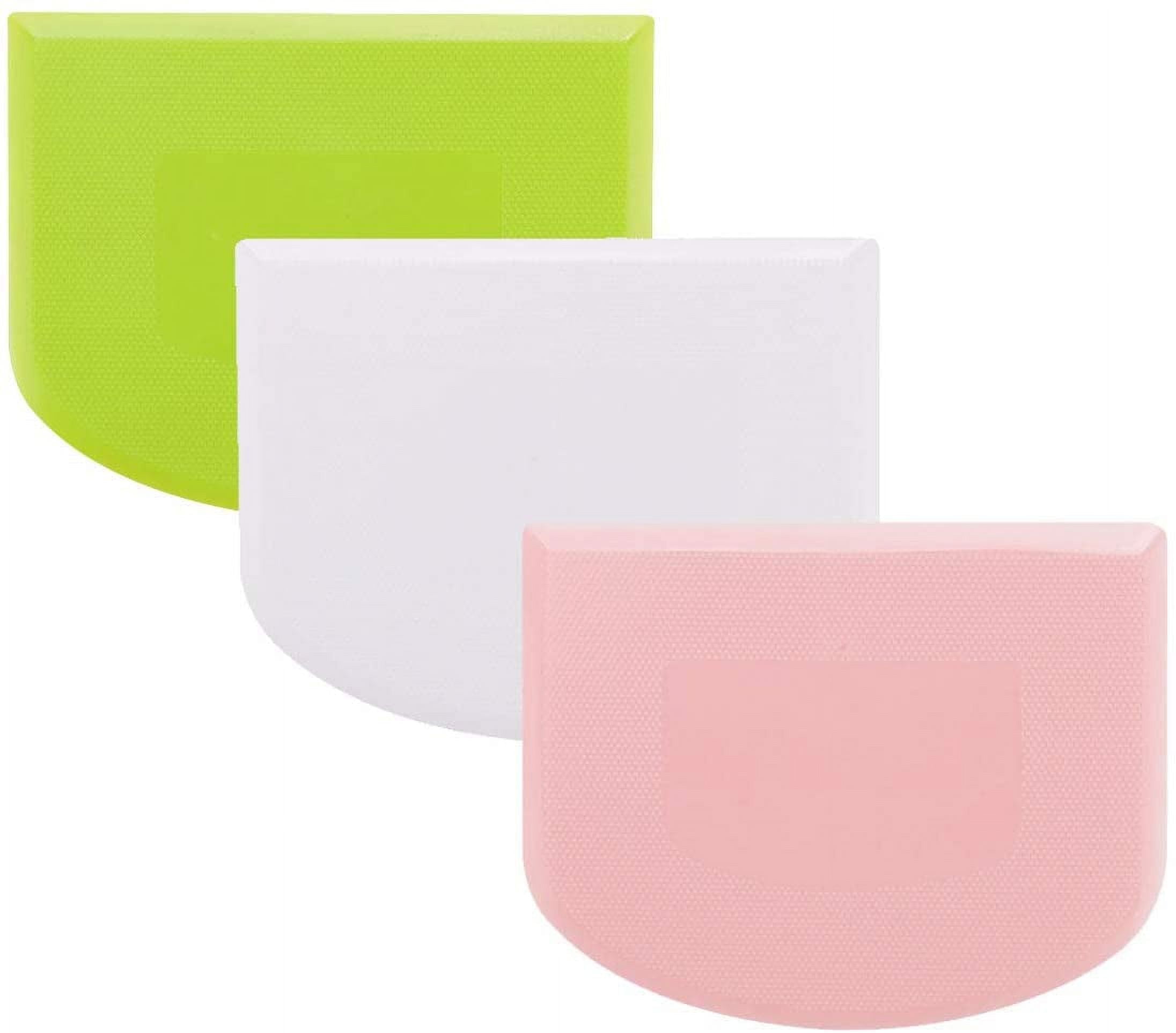 3Pcs Dough Cutter Scraper, Multipurpose Plastic Bread Scraper Smoother ...