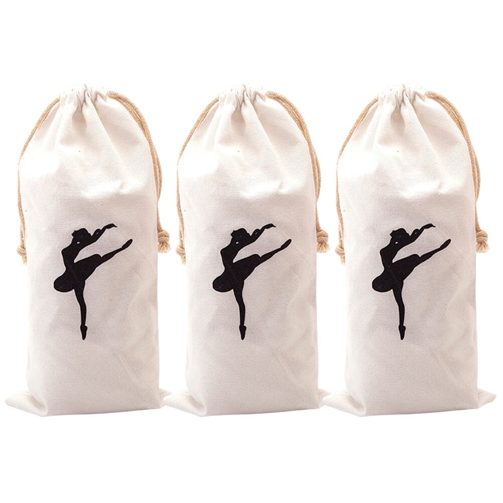 3Pcs Drawstring Storage Bags Portable Ballet Shoes Bags Girl Dance Bags ...