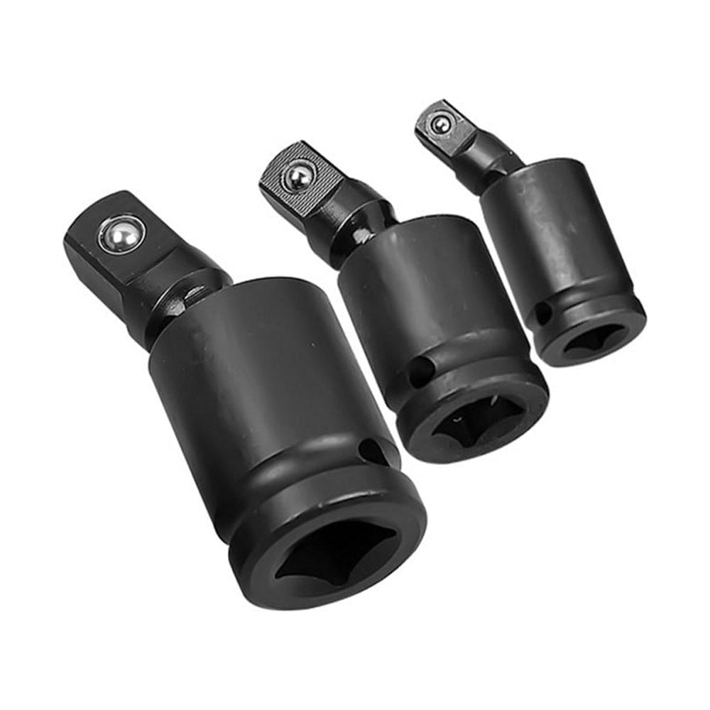 3Pcs Drive Deep Socket Swivel Universal Pneumatic Adaptor Joint Air ...