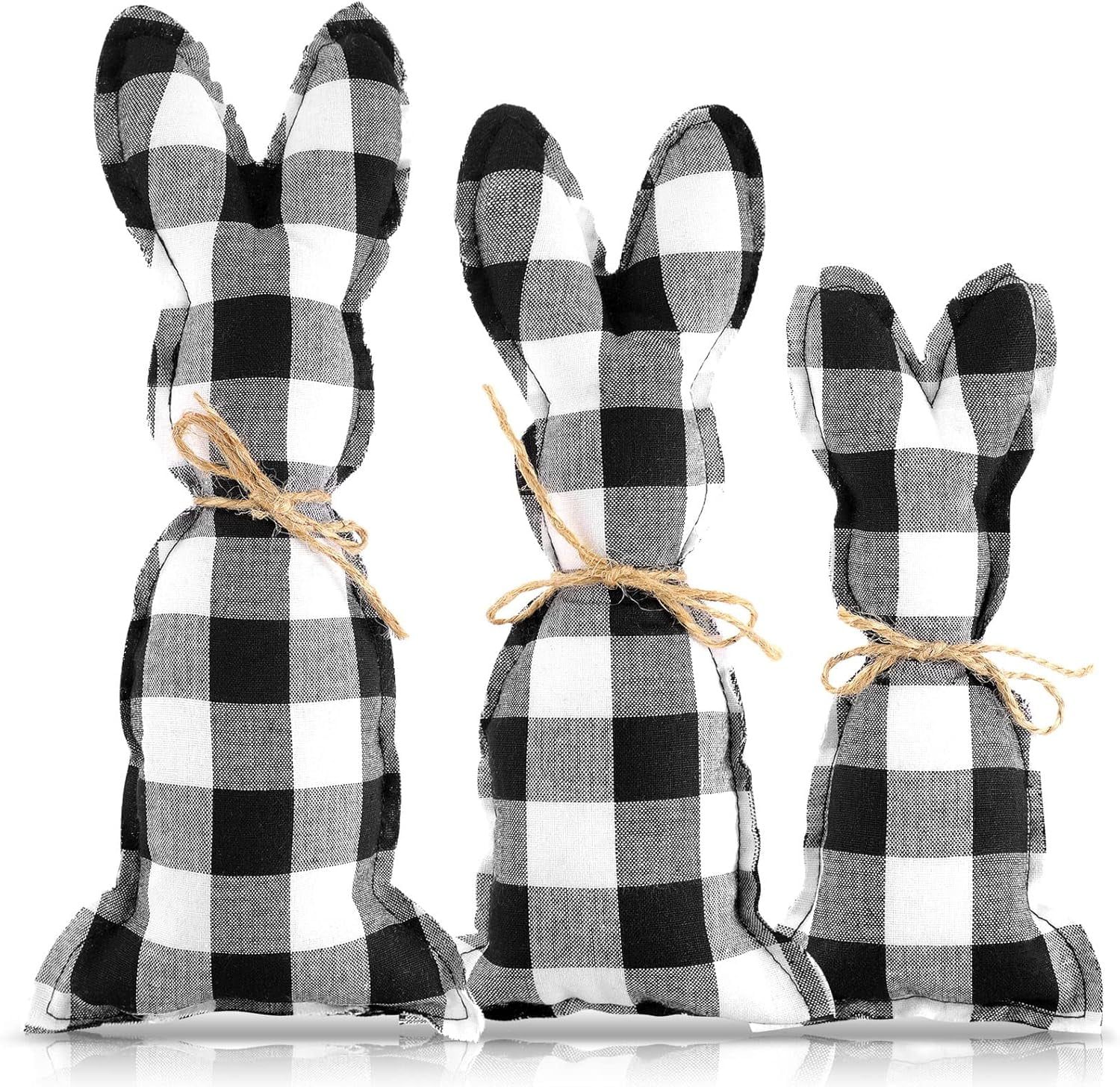 3Pcs Easter Fabric Bunnies Farmhouse Rustic Bunny Spring Decor Vintage ...