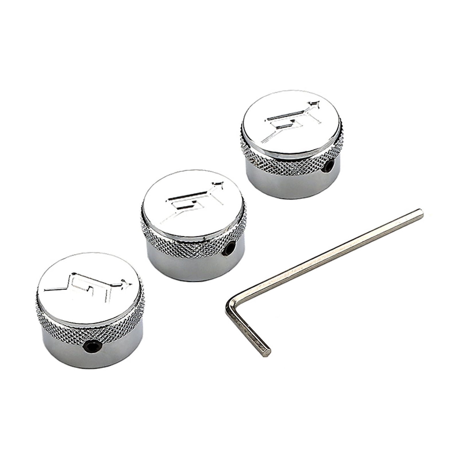 3Pcs Electric Guitar Bass Knobs with Hole Volumes Tone Control Knobs ...