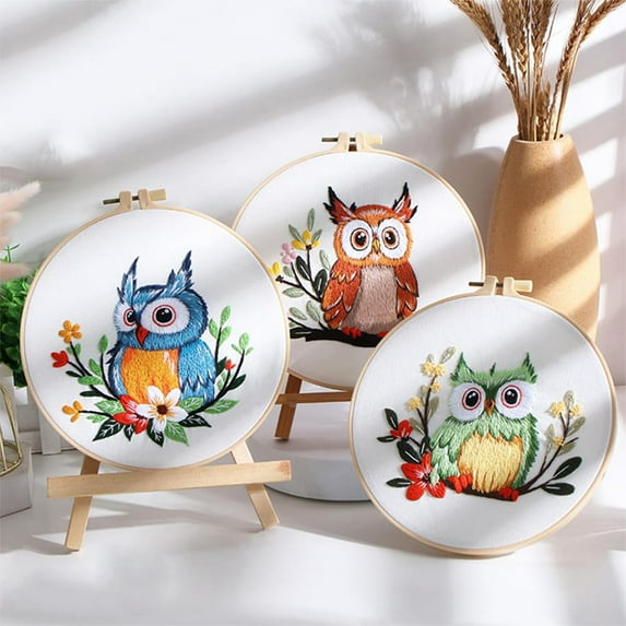 3Pcs Embroidery Kit for Beginners Adults, Easy To Learn Different ...