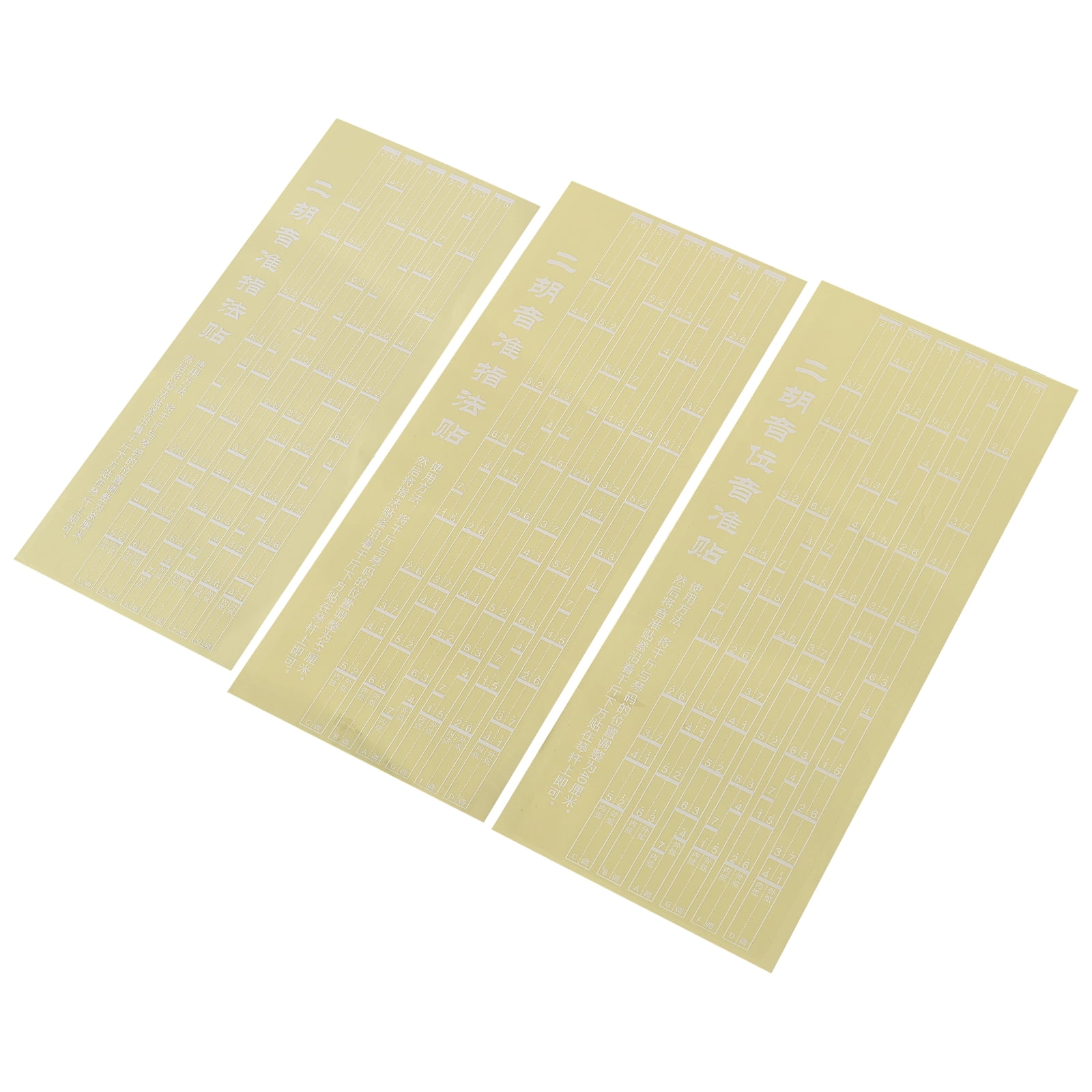 3pcs Erhu Fingering Stickers Creative Erhu Phonetic Fingering Charts