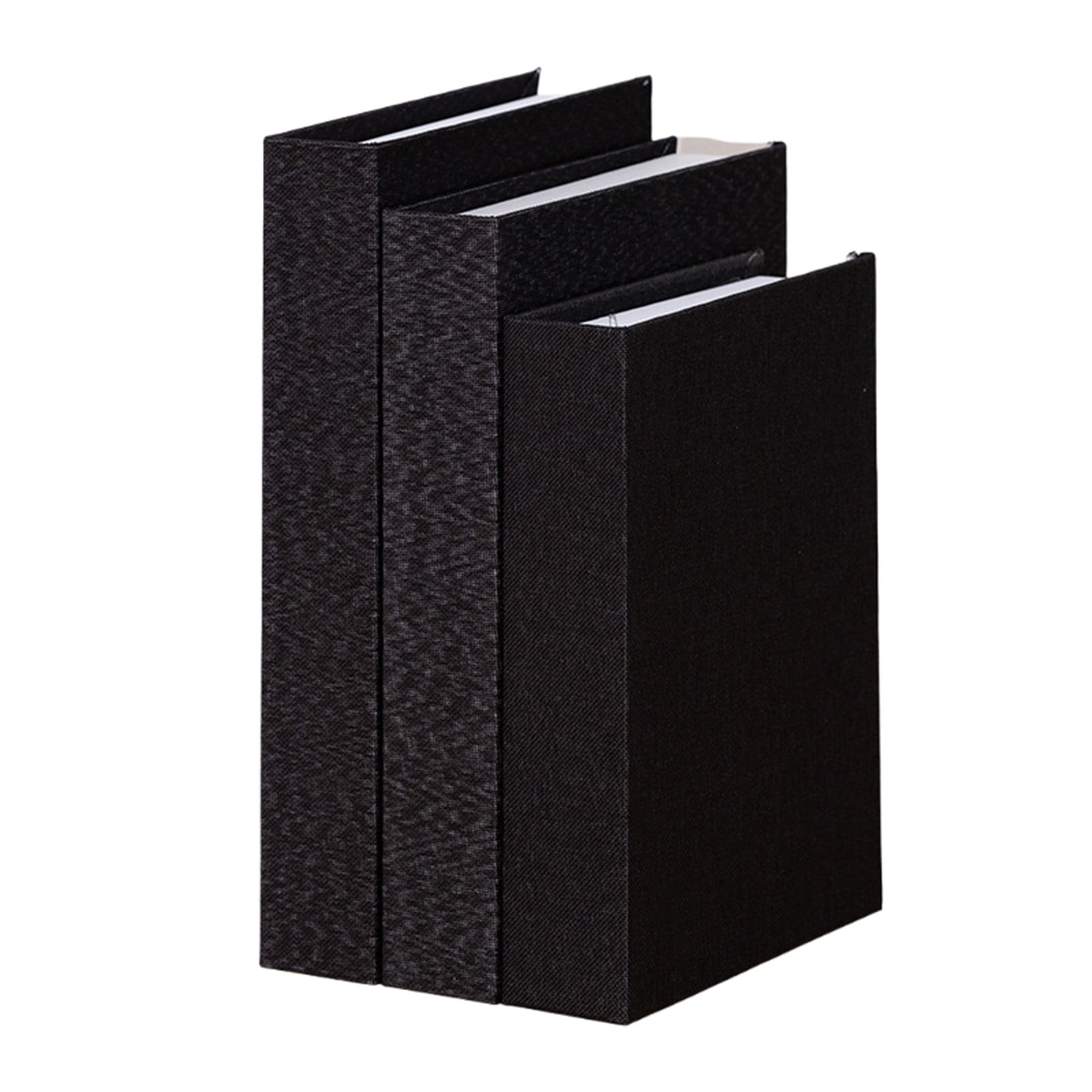 3Pcs Faux Books for Decoration, Linen Fake Book Boxes Blank Stacked ...