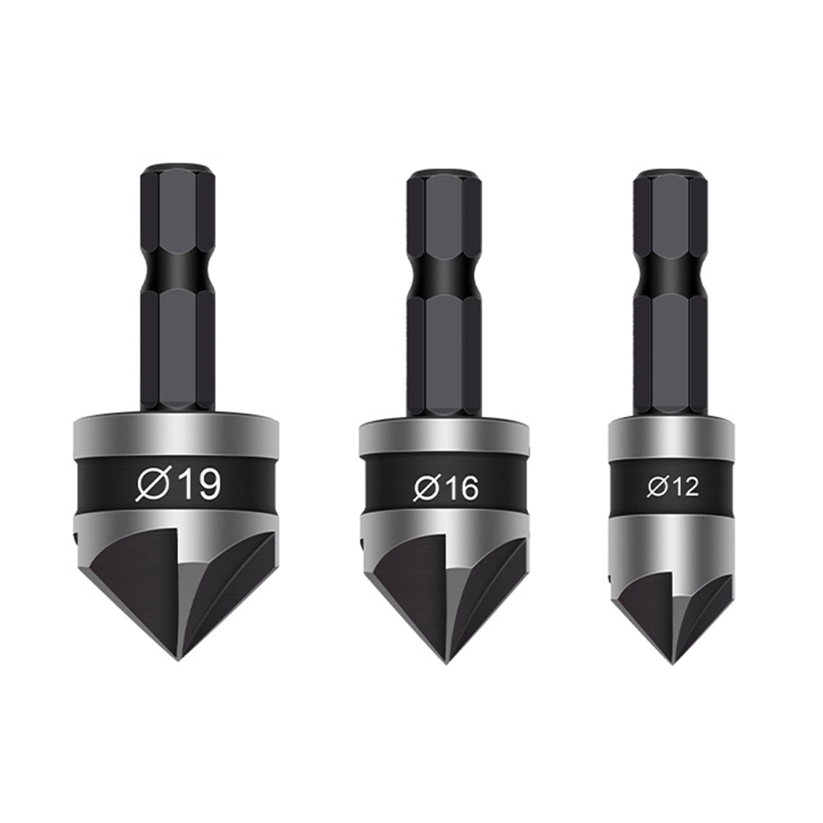 3Pcs Five Edge Chamfering Cutter Chamfering Tool Stainless Steel Single ...