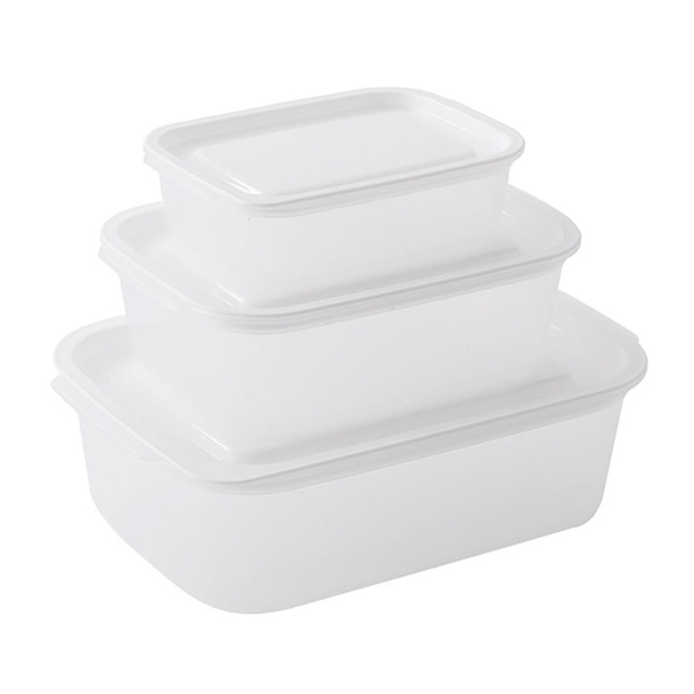 3Pcs Flat Plastic Box for Kitchen for Kitchen&Refrigerator Organization ...
