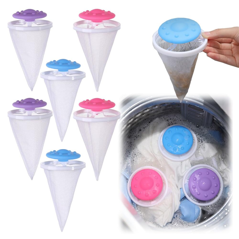 3Pcs Floating Hair Filtering Mesh Removal, 2025 New Hair Catcher Washer ...