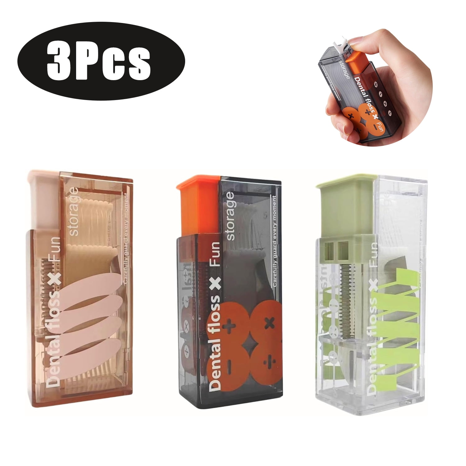 3Pcs Floss Pick Holder & Floss Pick Dispenser, Tooth Dental Floss Picks ...
