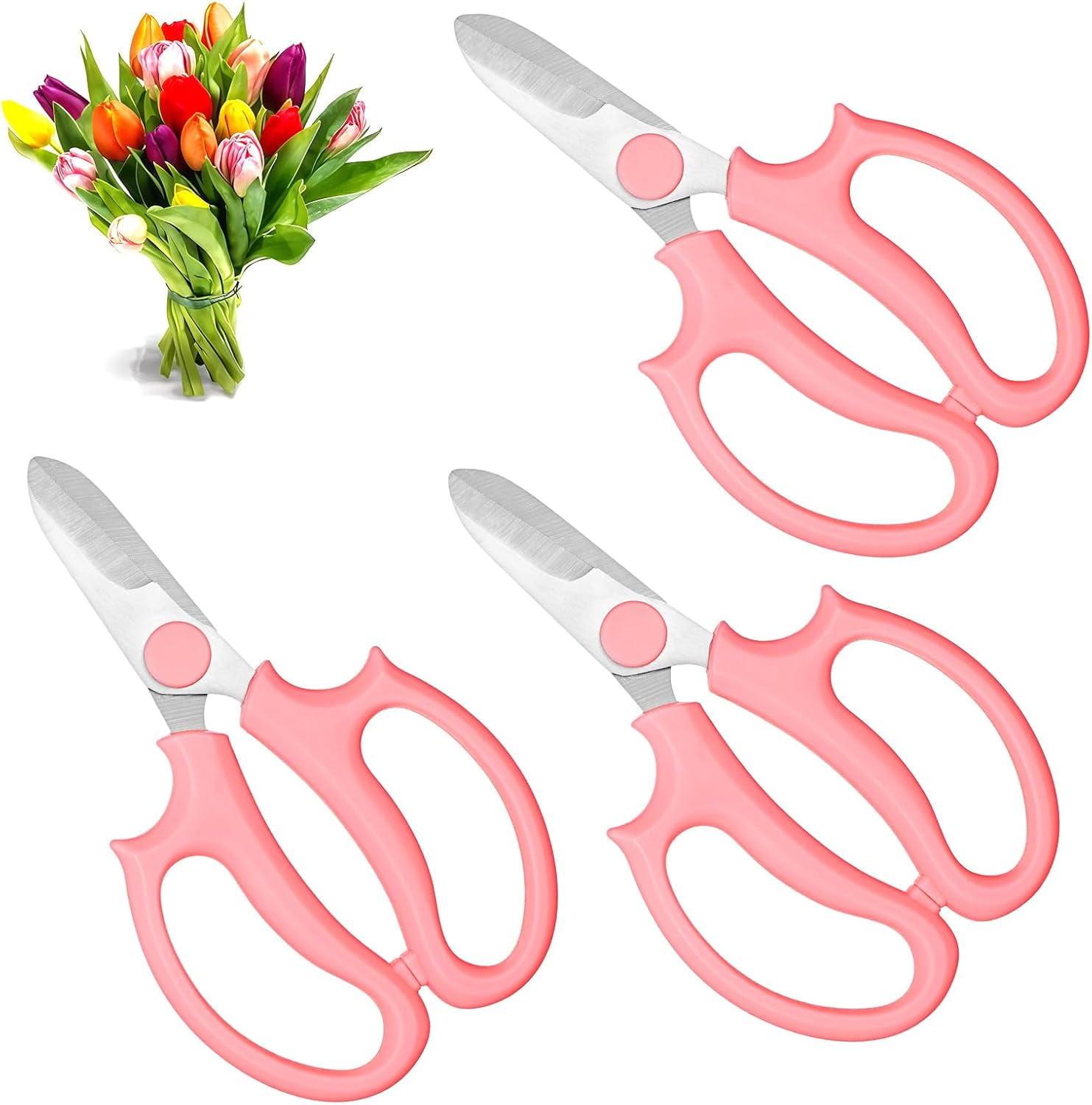 3Pcs Flower Scissors, Garden Plant Floral Shears for Fresh Flowers ...