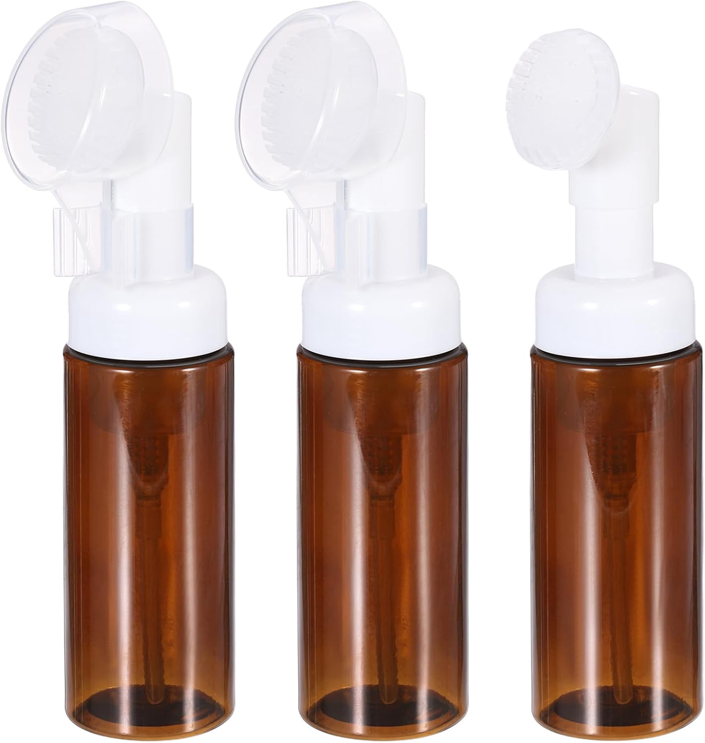 3Pcs Foam Pump Bottle with Brush, 2oz / 60ml Empty Foaming Dispensers ...