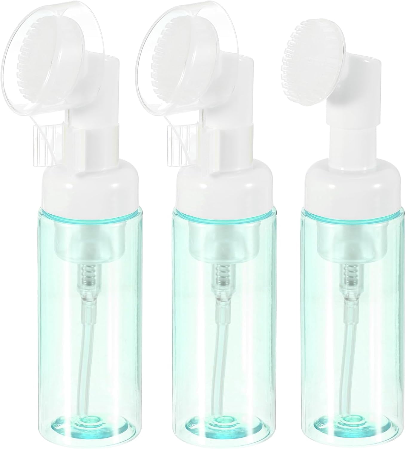 3Pcs Foam Pump Bottle with Brush, 2oz / 60ml Empty Foaming Dispensers ...