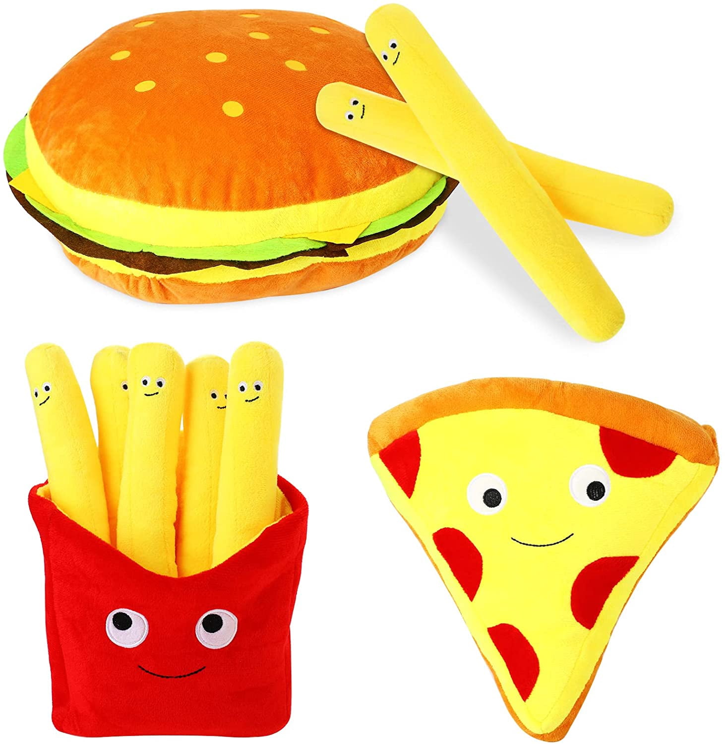 3Pcs Food Stuffed Plush Toy Includes Simulation French Fries Plush ...