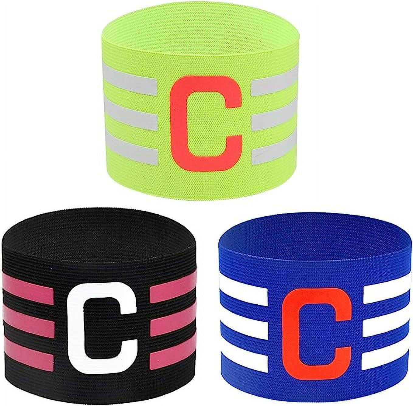 3Pcs Football Captain Armband Adjustable Football Band Soccer Captain ...