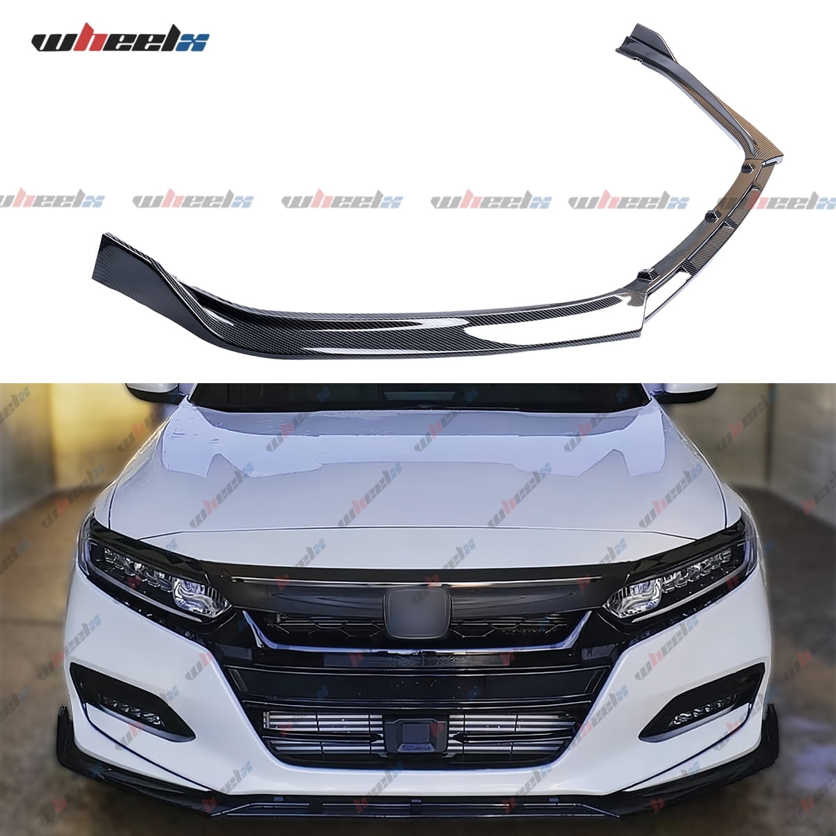3Pcs Front Bumper Lip Compatible with 2018-2020 Honda Accord, JDM Air ...