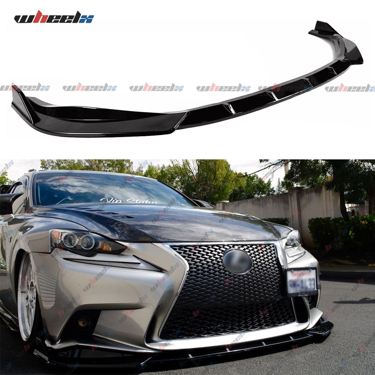 3Pcs Front Bumper Lip Compatible with 2014-2016 Lexus IS350 IS500 F ...