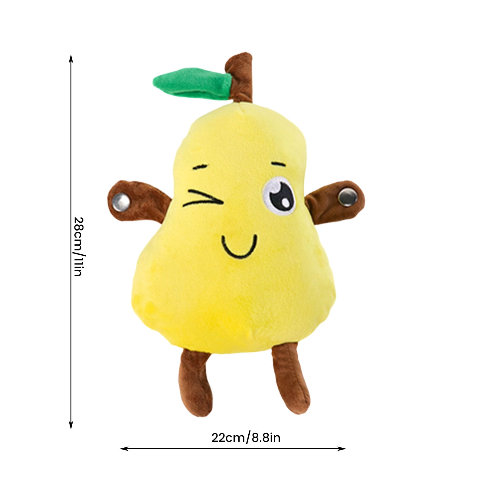 3Pcs Fruit Musical Toy Induction Music Beat Piano Toy Interactive Plush ...