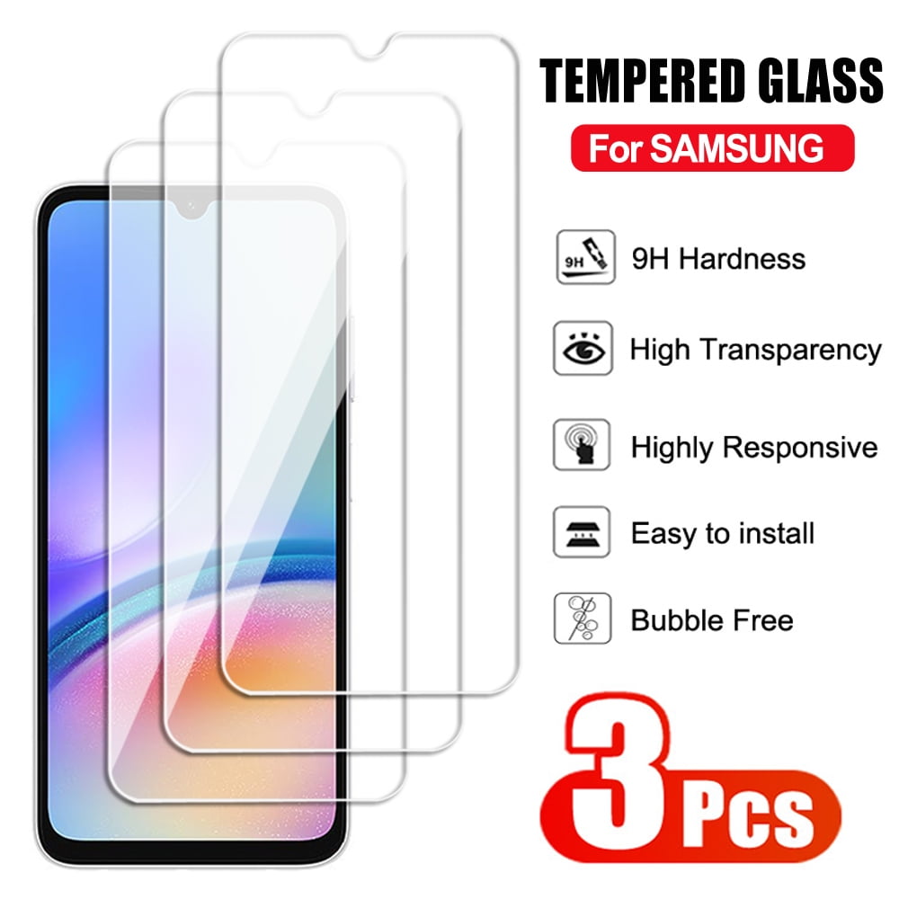 3Pcs Full Tempered Glass For Samsung Galaxy A05 A15 A25 A35 A55 Screen ...