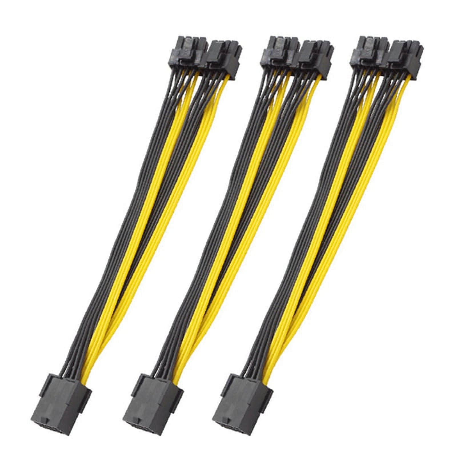 3Pcs GPU 8P Female To Dual 6+2P Male Graphics Card Cord PCI-E 8Pin ...